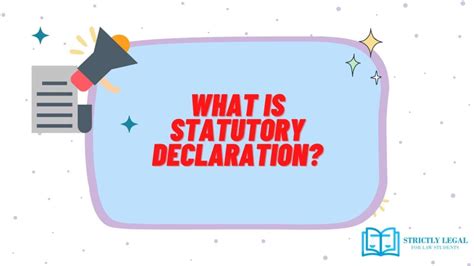 What Is Statutory Declaration StrictlyLegal