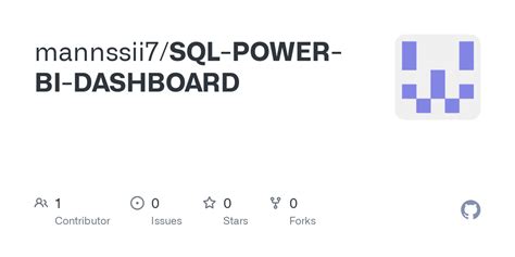 github mannssii7 sql power bi dashboard
