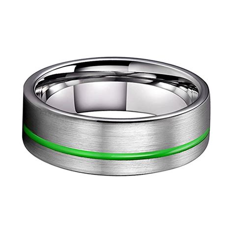 4mm 6mm 8mm 10mm Mens Thin Gray Tungsten Carbide Rings Brushed Finish