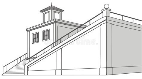 Multi Level Building With Stairs Vector Design Generative Ai Stock Vector Illustration Of