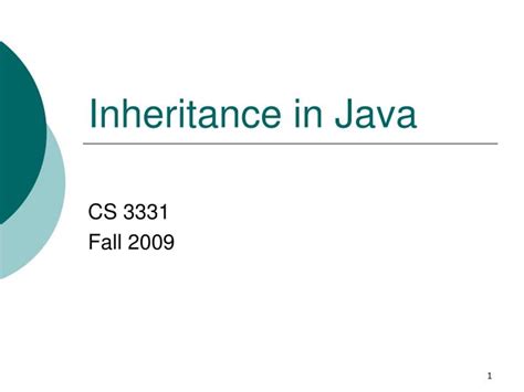 PPT Inheritance In Java PowerPoint Presentation Free Download ID