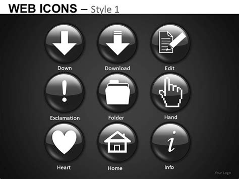 web icons style 1 powerpoint presentation slides db templates