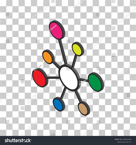 Hub Isometric Network Icon Connect Structure Stock Vector Royalty Free 2204165089 Shutterstock