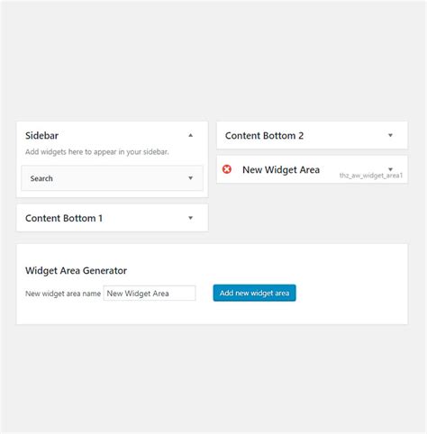 Quick And Easy Assign Widgets Or Create Widget Areas