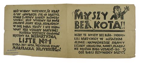 Election Leaflet Second Republic Non Partisan Bloc For Cooperation