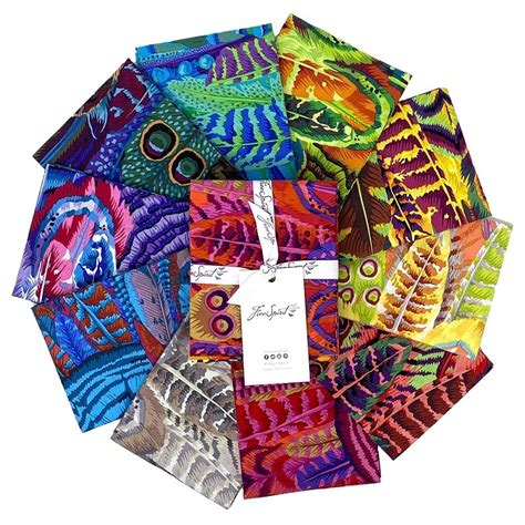 Freespirit Fabrics Kaffe Fassett Feathers Fat Quarter Bundle Of 10 Pieces