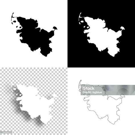 슐레스비히 홀슈타인지도 디자인 빈 흰색 및 검은색 배경 선 아이콘 슐레스비히홀슈타인 주에 대한 스톡 벡터 아트 및 기타 이미지 슐레스비히홀슈타인 주 개체 그룹 검은색