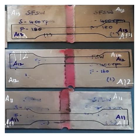 A Dimensions Of The Tensile Specimen B Tensile Specimens Cut From