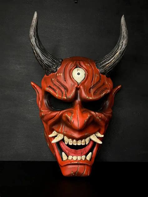 Red Oni Yokai Mask Japan Box