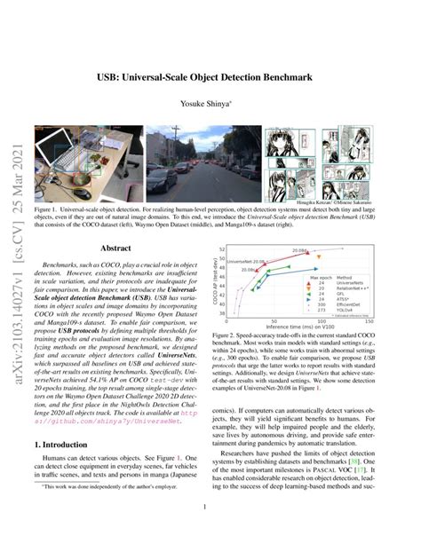 Usb Universal Scale Object Detection Benchmark Deepai