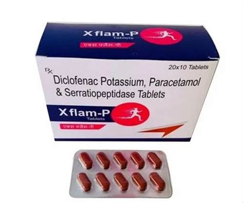 X Flam P Tablets At Rs 800box Diclofenac Potassium Serratiopeptidase