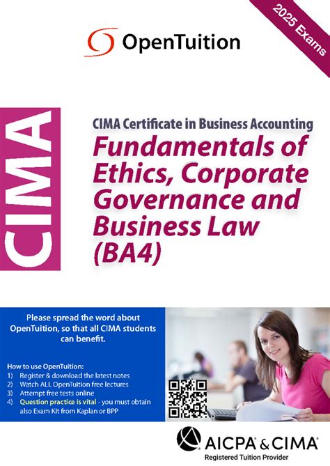 Cima Ba4 Exam Notes Ethics Governance And Business Law Fundamentals