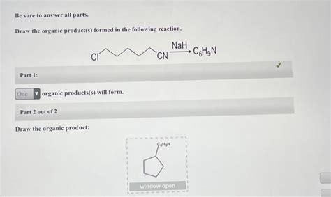 Solved Be sure to answer all parts. Draw the organic | Chegg.com