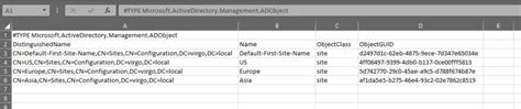 Using Get Adobject Powershell Cmdlet In Active Directory