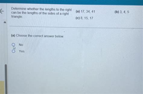 Determine Whether The Lengths To The Right StudyX