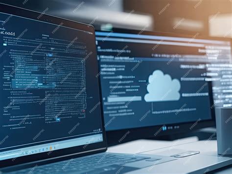 Premium Photo A Closeup View Of Code Using Cloud Service Apis On A Laptop Screen With A Modern