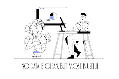 Premium Vector Data Analysis Concept Wit People Scene In The Flat