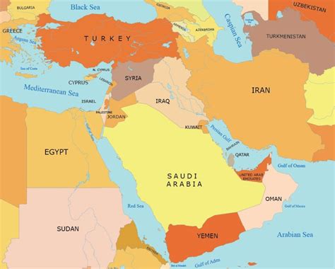 Printable Map Of The Middle East Free Printable Map