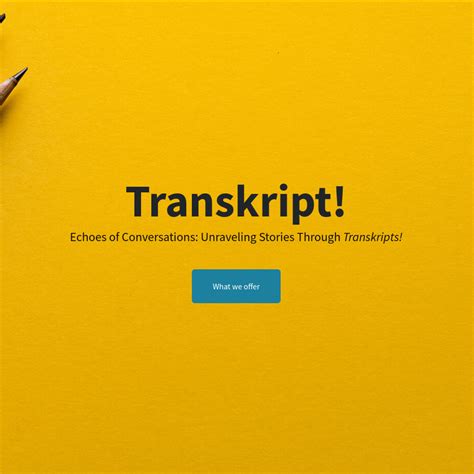 Transkript Backdrop Build