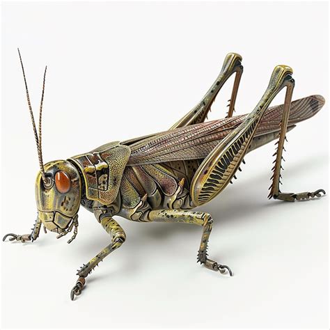 Premium Photo Creative 3d Rendering Of Grasshopper On White Background