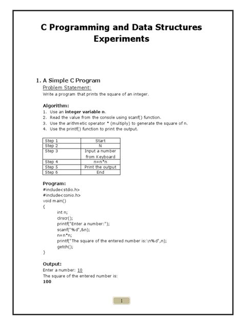 C Programming And Data Structures Pdf Matrix Mathematics