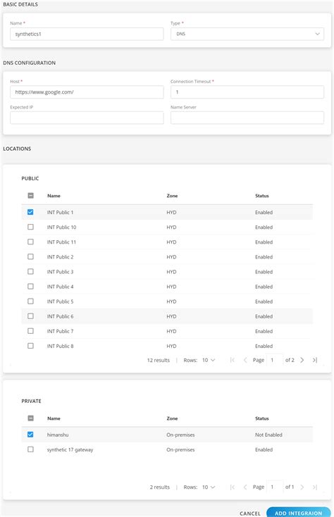 Configure The Synthetics Integration OpsRamp Documentation