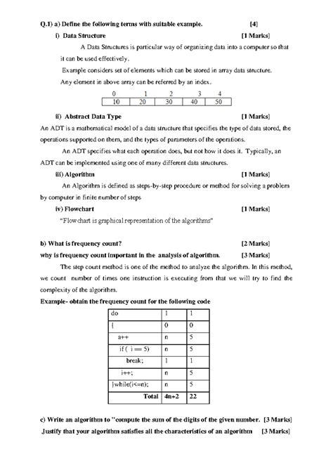 insem fds solution q a define the following terms with suitable example [4] i data