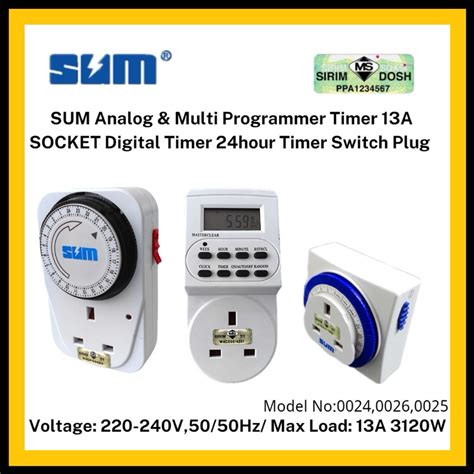 🔥hot Item【special Promotion 】original Sum 24 Hours Digital 3pin Plug In Timer Analog Timer