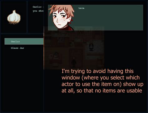 MV Hide Actor Selection Window For Items RPG Maker Forums