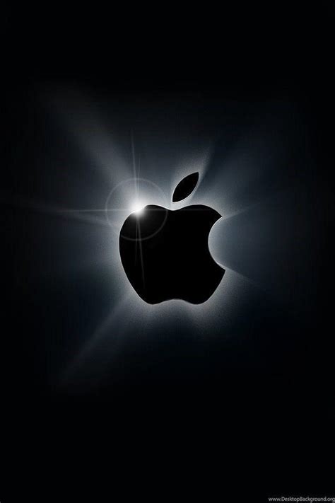 On Black Background IPhone Logo LogoDix