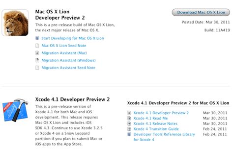 Mac Os X Lion Developer Preview 2 Xcode 41 Developer Preview 2