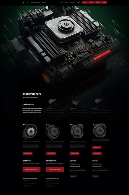 Premium Photo Website Layout Design Of A Computer Hardware Reta1205