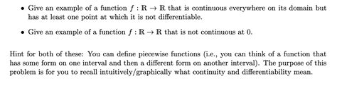 Solved Give An Example Of A Function F R R That Is Chegg
