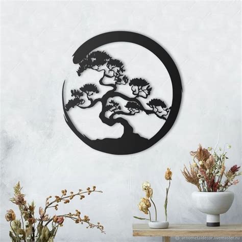 Настенный декор из металла Бонсай в интернет магазине Ярмарка Мастеров по цене 3600