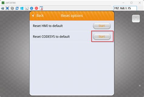 how to reset codesys on a cmt series hmi staff weintekusa