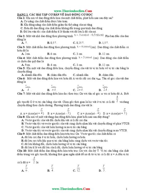 Cau Hoi Trac Nghiem Chuong 1 | PDF