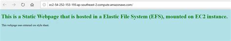 aws hybrid cloud testing part 5 host static website on elastic file