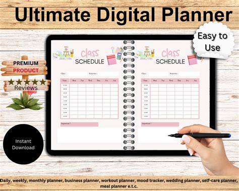 Modern Semester Planner Semester Planner Printable College Etsy