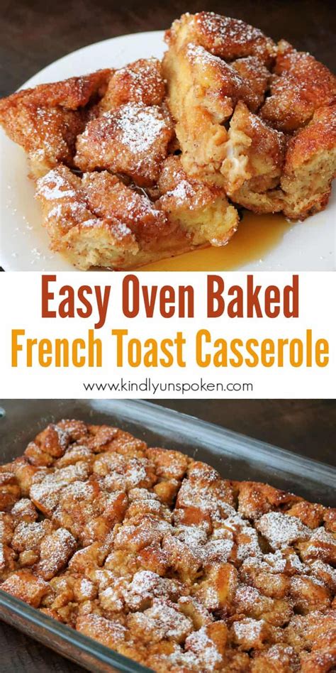 Easy Baked French Toast Casserole Recipe Kindly Unspoken Recipe