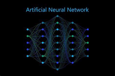 Premium Vector Neural Network Model With Thin Synapses And Circle
