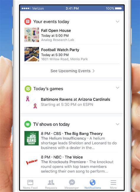 Facebook Adds Card Style Notifications To Mobile App Techlicious