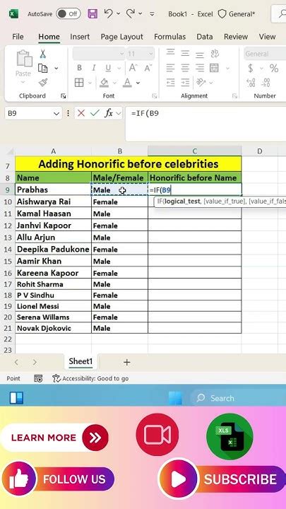 Excel Popular If Function Excel Excelclub Microsoftexcelexceltech Exceltricks Excelformula