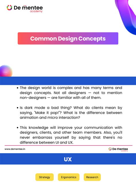 Common Design Concepts Pdf Usability Design Thinking