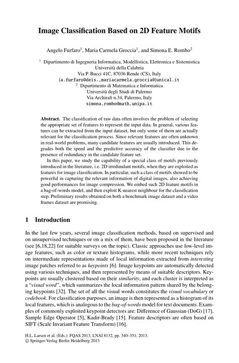 pdf efficient classification of digital images based on pattern features