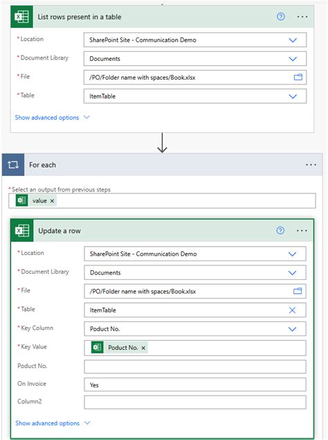 Update A Row In Power Automate Causing An Error Stack Overflow