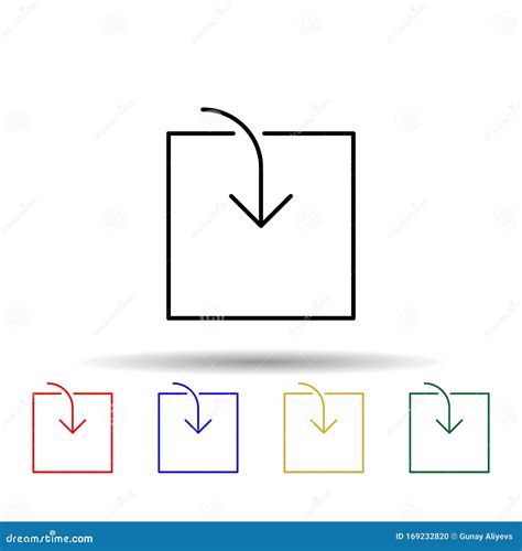 Box Loading Symbol Multi Color Style Icon Simple Thin Line Outline