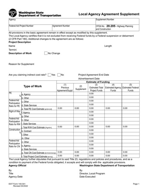 Dot Form 140 041 Fill Out Sign Online And Download Fillable Pdf