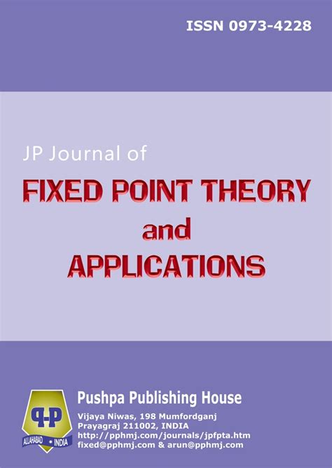 Jp Journal Of Fixed Point Theory And Applications Journal Subscription Services