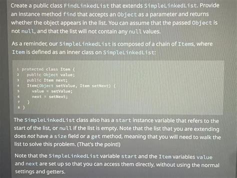 Solved Create A Public Class Findlinkedlist That Extends