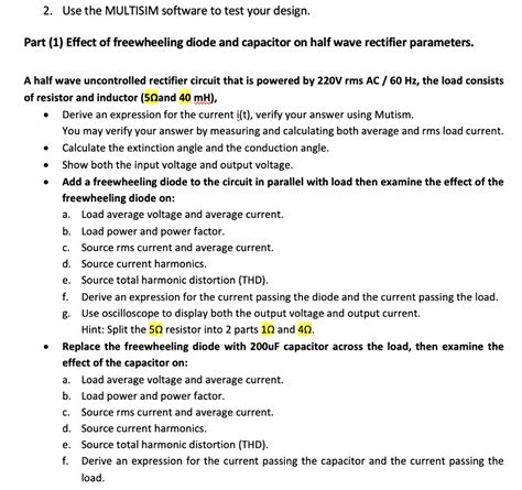 2 Use The Multisim Software To Test Your Design